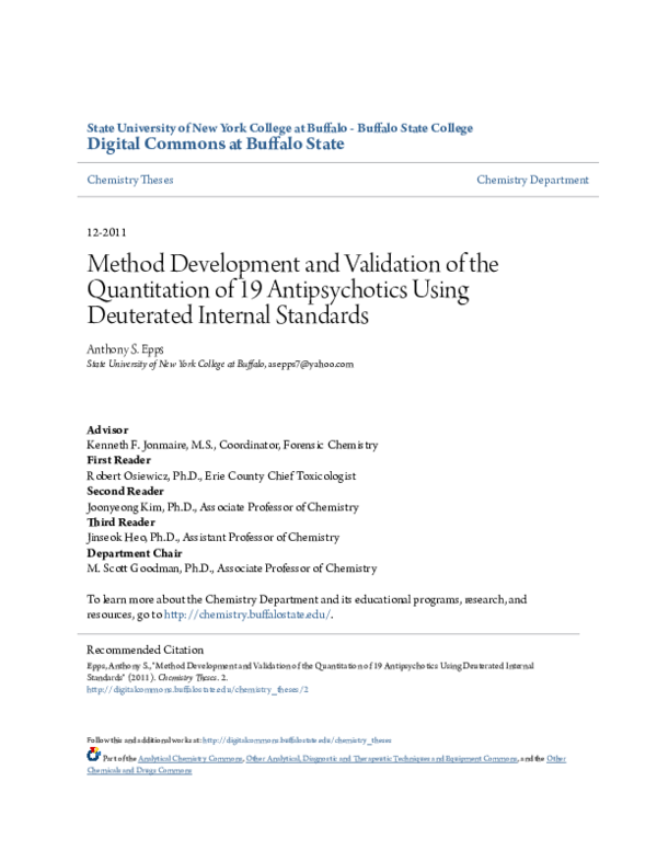 (PDF) Method Development and Validation of the Quantitation of 19 Antipsychotics using ...