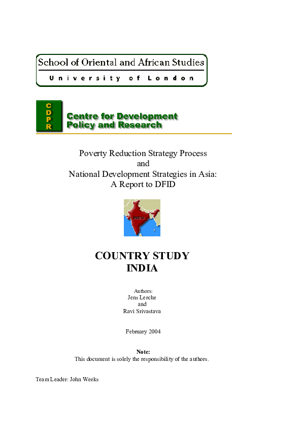 (PDF) Poverty Reduction Strategy Process and National Development ...