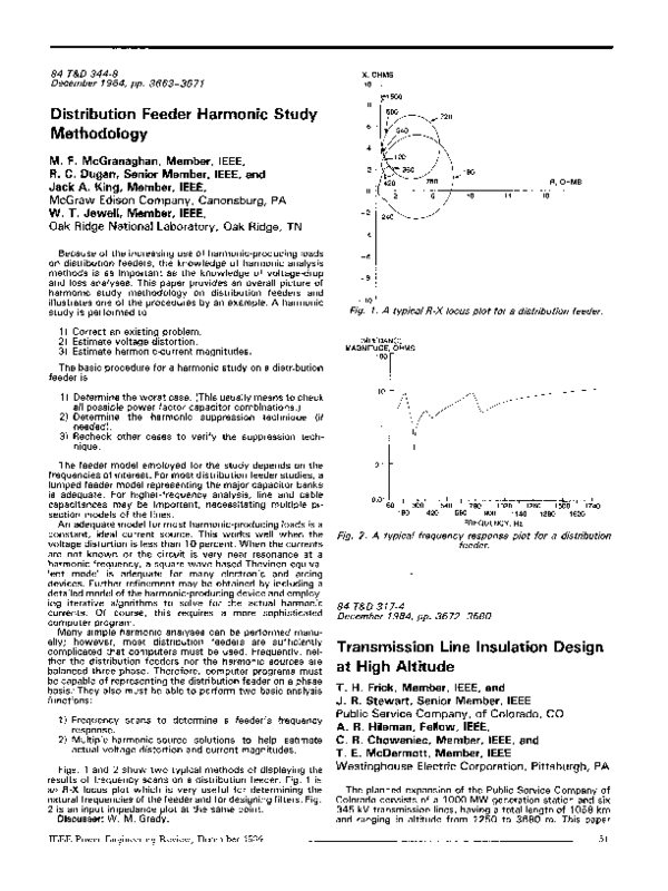 (PDF) Distribution Feeder Harmonic Study Methodology