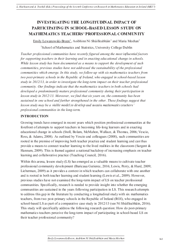 (PDF) Investigating the Longitudinal Impact of Participating in School ...