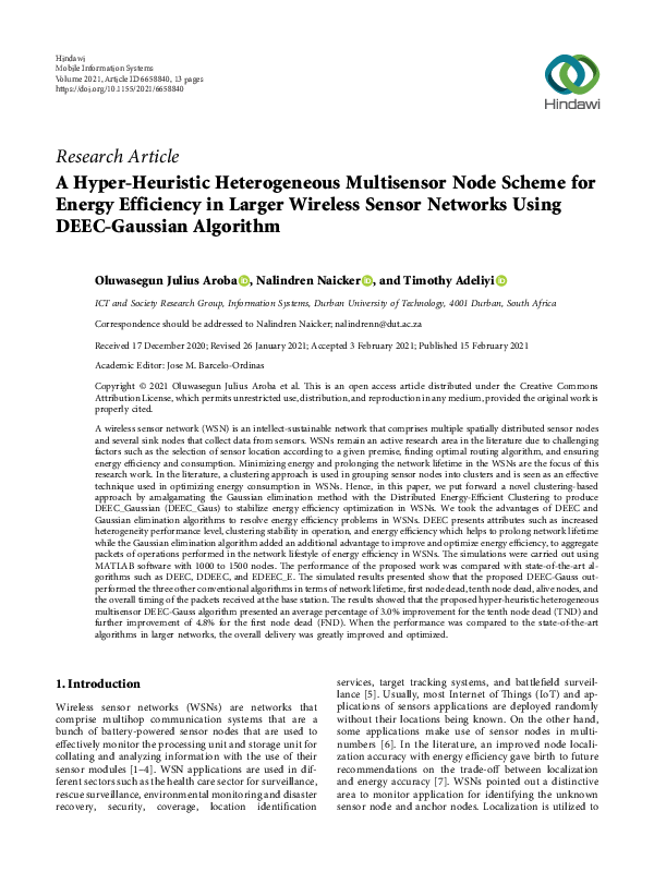 Pdf A Hyper Heuristic Heterogeneous Multisensor Node Scheme For 7947