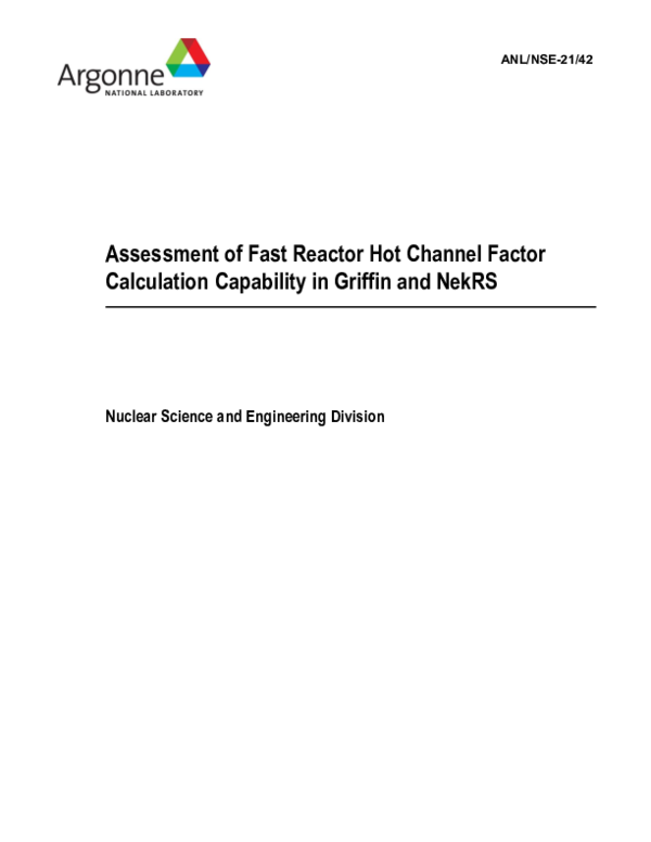 (PDF) Assessment of Fast Reactor Hot Channel Factor Calculation ...