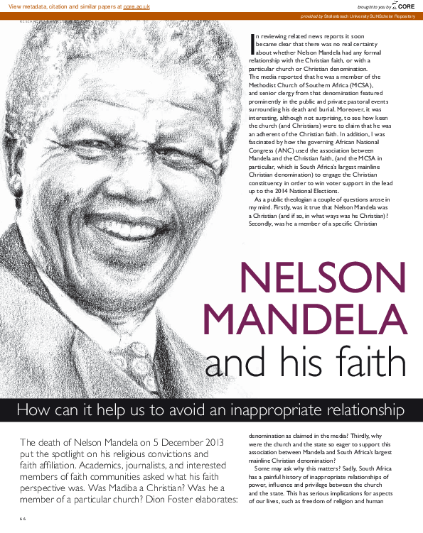 (PDF) Nelson Mandela and his faith