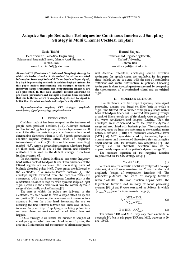 Pdf Adaptive Sample Reduction Techniques For Continuous Interleaved Sampling Strategy In Multi