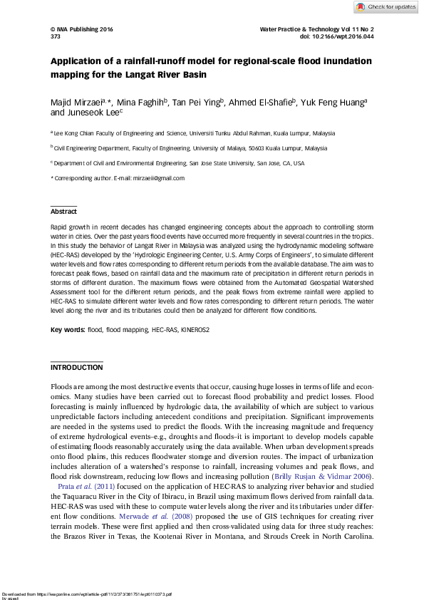 (PDF) Application of a rainfall-runoff model for regional-scale flood ...