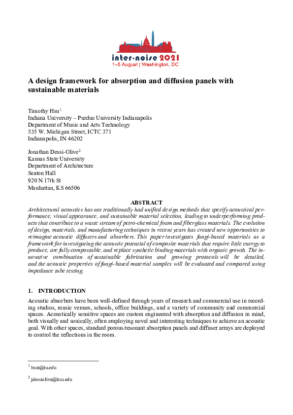 (PDF) A design framework for absorption and diffusion panels with ...