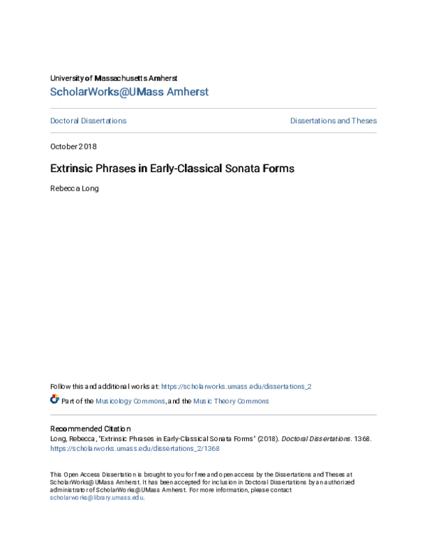(PDF) Extrinsic Phrases in Early-Classical Sonata Forms