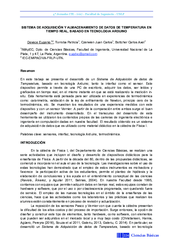 (PDF) Sistema de adquisición y almacenamiento de datos de temperatura en tiempo real, basado en ...
