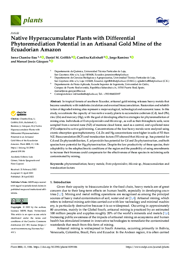 (PDF) Native Hyperaccumulator Plants with Differential Phytoremediation ...