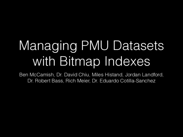 (PDF) Managing PMU data sets with bitmap indexes | Miles Histand - Academia.edu