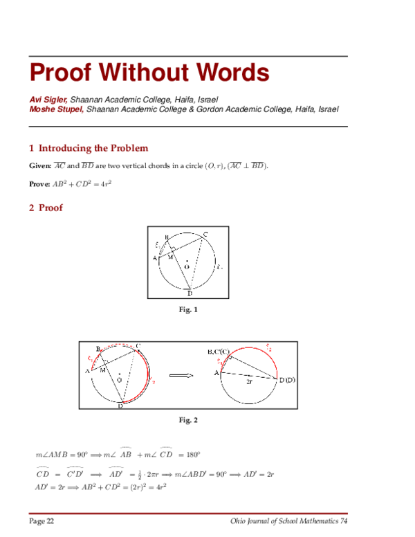 (PDF) Proof Without Words