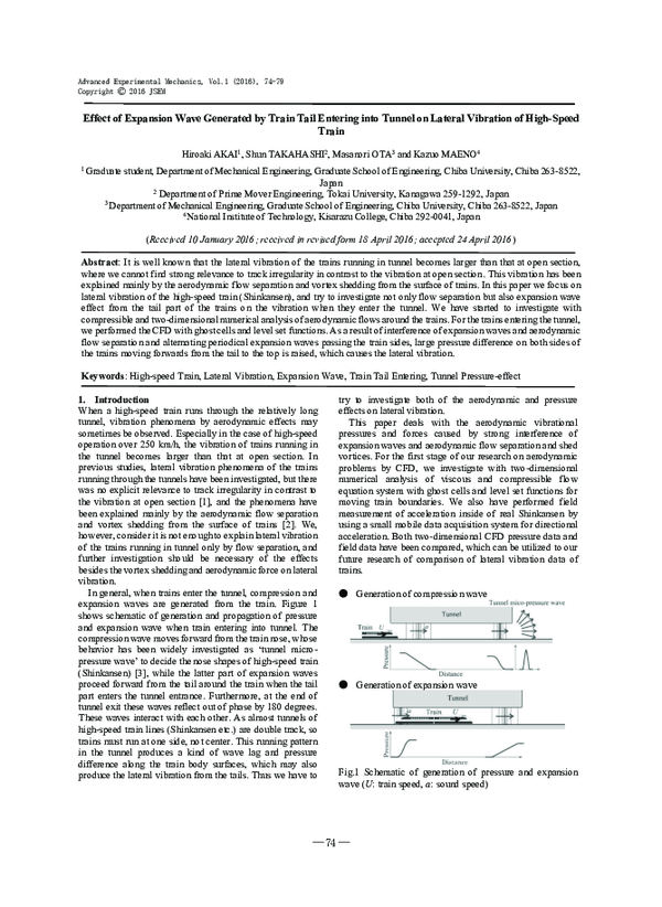 (PDF) Effect of Expansion Wave Generated by Train Tail Entering into ...