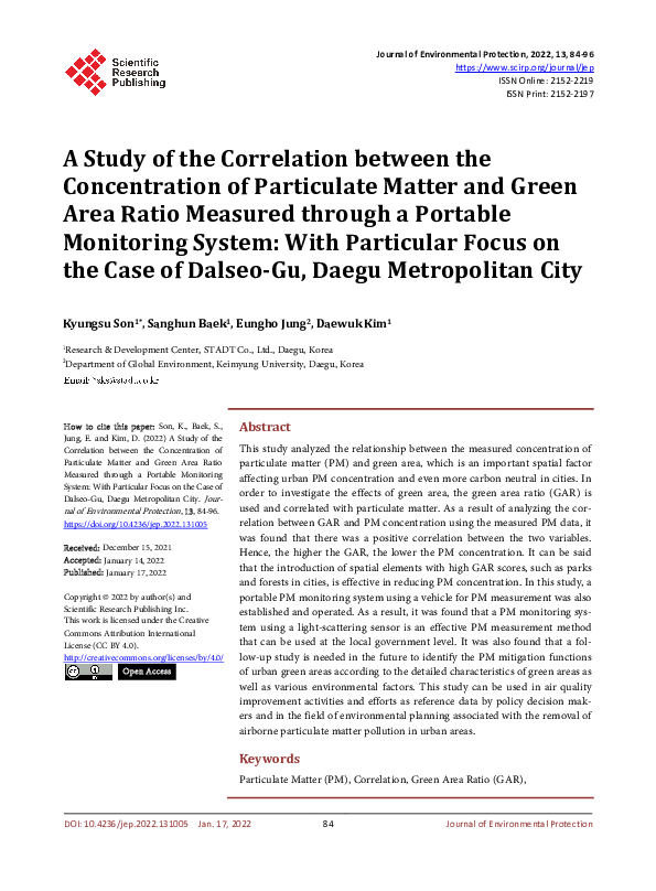 (PDF) A Study of the Correlation between the Concentration of ...