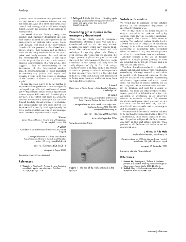 (PDF) Preventing glass injuries in the emergency department