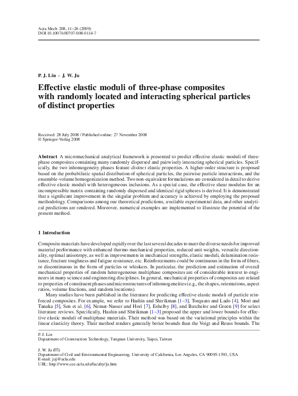 (PDF) Effective elastic moduli of three-phase composites with randomly ...