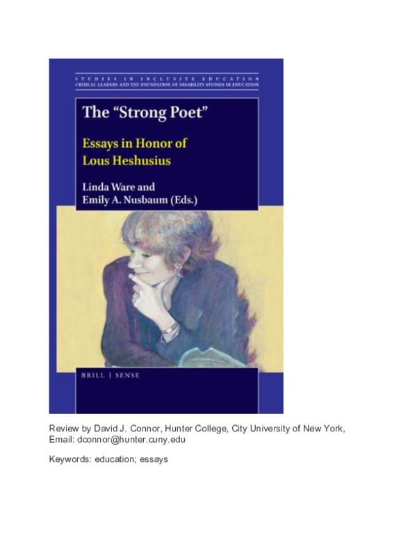 (PDF) Review of "The Strong Poet" by Linda Ware & Emily Nusbaum