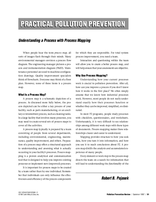 (PDF) Understanding a process with process mapping