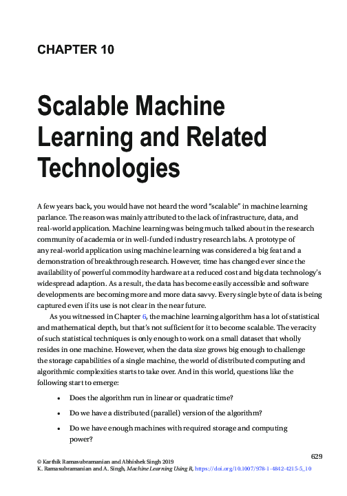 (PDF) Scalable Machine Learning and Related Technologies