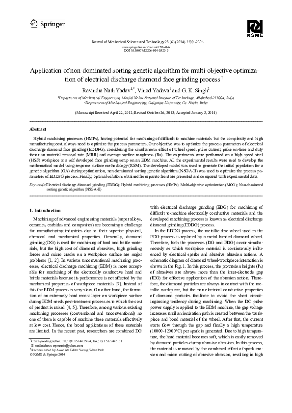 (PDF) Application of non-dominated sorting genetic algorithm-II ...