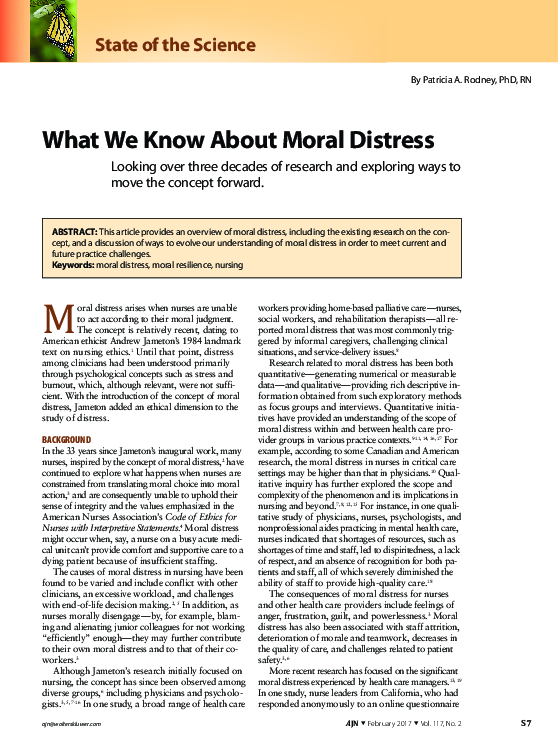 (PDF) What We Know About Moral Distress