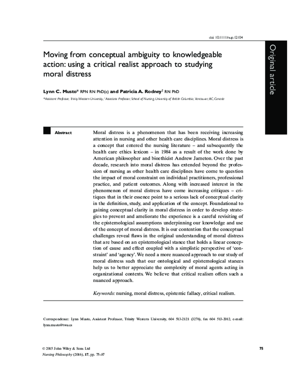 (PDF) Moving from conceptual ambiguity to knowledgeable action: using a ...