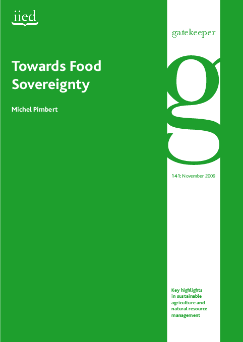 (PDF) Towards Food Sovereignty