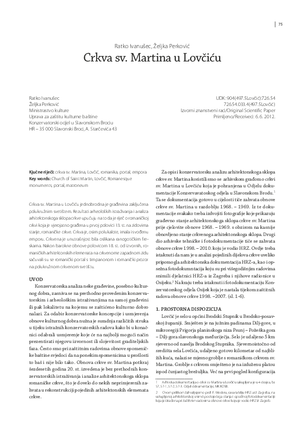 (PDF) Crkva sv. Martina u Lovčiću