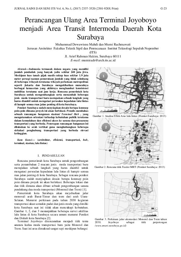(PDF) Perancangan Ulang Area Terminal Joyoboyo menjadi Area Transit ...