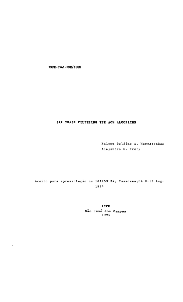 Pdf Sar Image Filtering With The Icm Algorithm