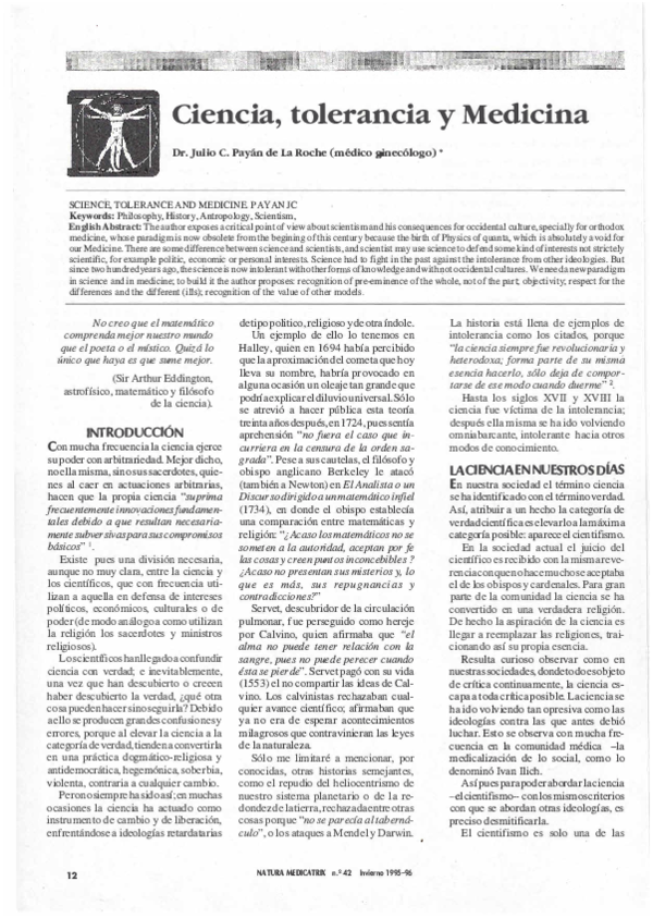 (PDF) Ciencia, tolerancia y Medicina | Cesar Roche - Academia.edu