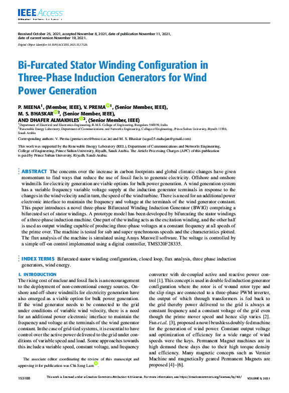 (PDF) Bi-Furcated Stator Winding Configuration in Three-Phase Induction ...