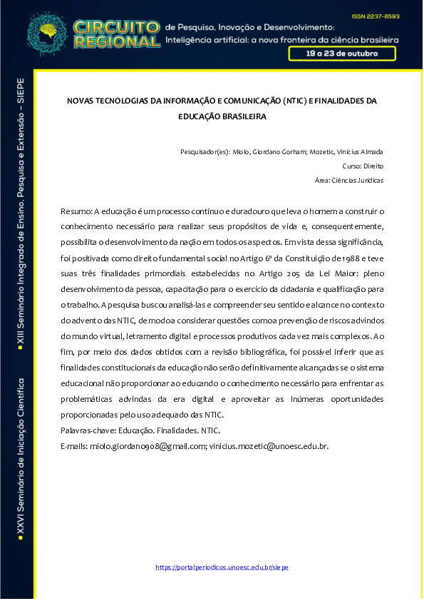 (PDF) Novas Tecnologias Da Informação e Comunicação (Ntic) e ...