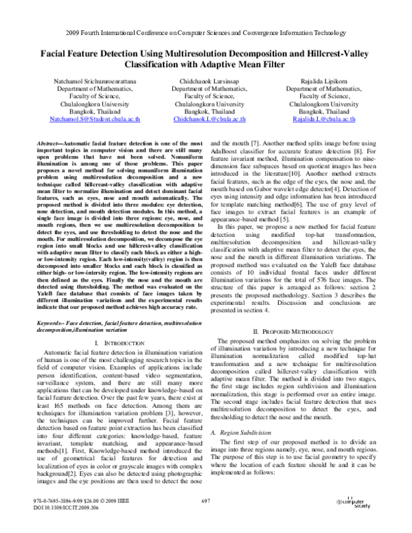 (PDF) Facial Feature Detection with Adaptive Filtering