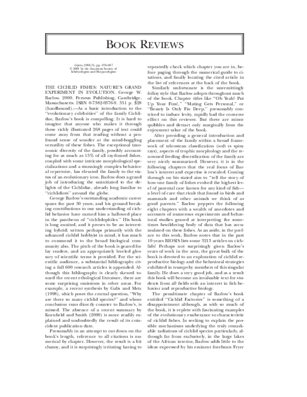 (PDF) Tropical Estuarine Fishes—Ecology, Exploitation and Conservation