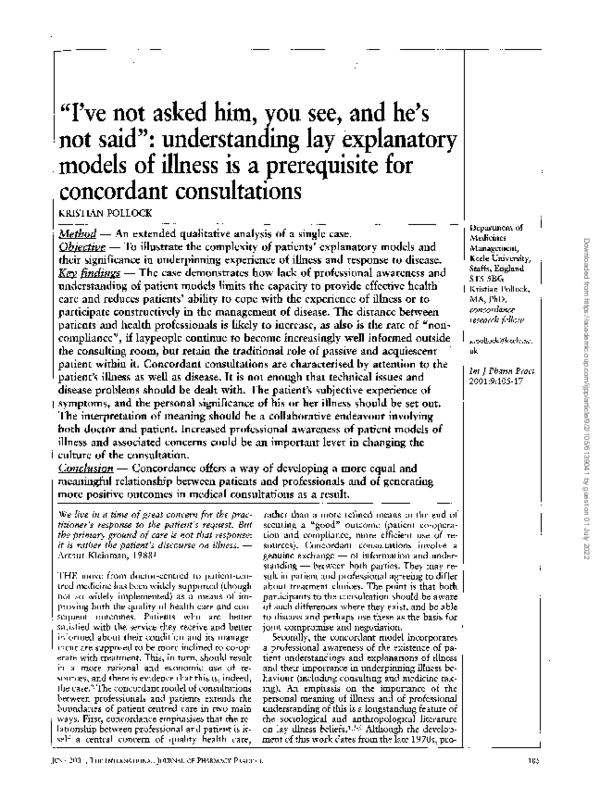 (PDF) “I've not asked him, you see, and he's not said”: understanding ...