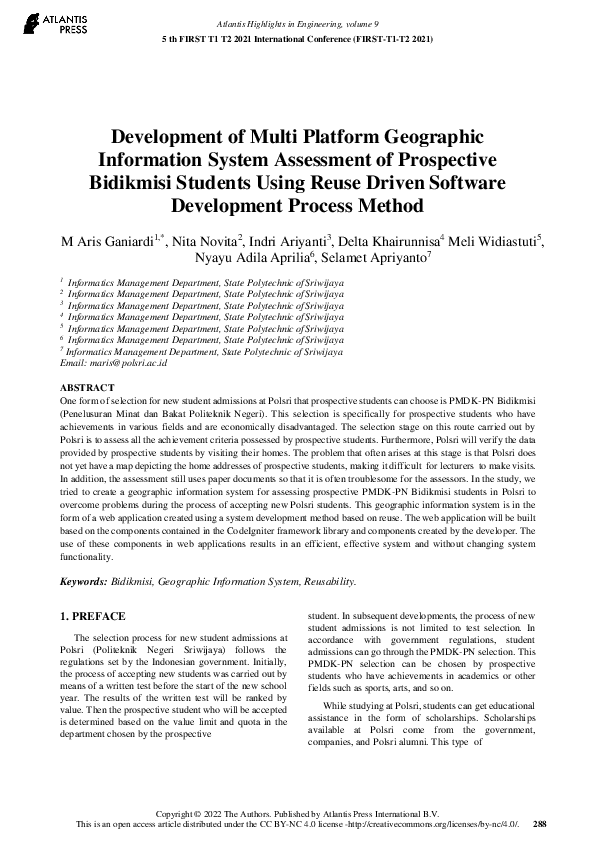 (PDF) Development of Multi Platform Geographic Information System Assessment of Prospective ...