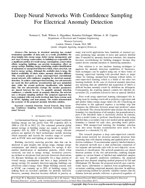(PDF) Deep Neural Networks with Confidence Sampling for Electrical Anomaly Detection