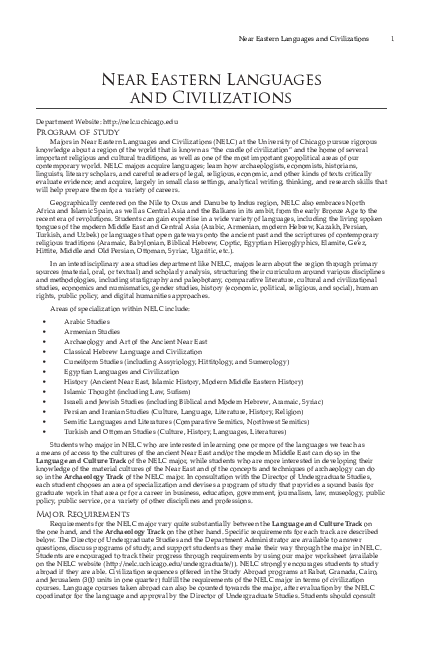 (PDF) Near Eastern Languages and Civilizations