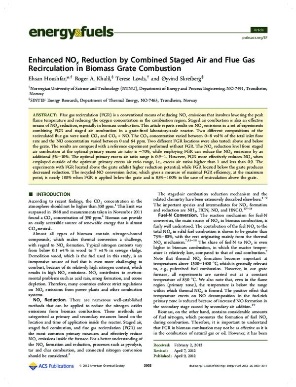 (PDF) Enhanced NOx Reduction by Combined Staged Air and Flue Gas ...