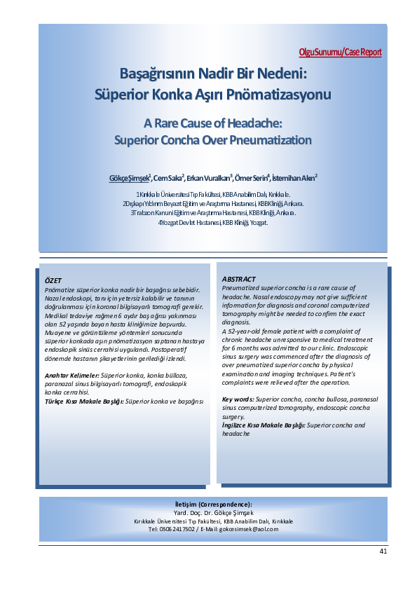 (PDF) Başağrısının Nadir Bir Nedeni: Süperior Konka Aşırı ...