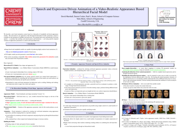 (PDF) Speech and Expression Driven Animation of a Video-Realistic Appearance Based Hierarchical ...
