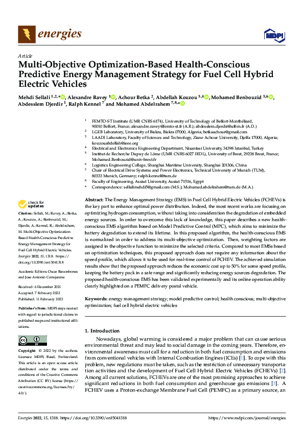 Pdf Multi Objective Optimization Based Health Conscious Predictive
