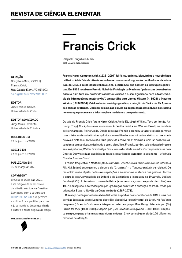 (PDF) Francis Crick