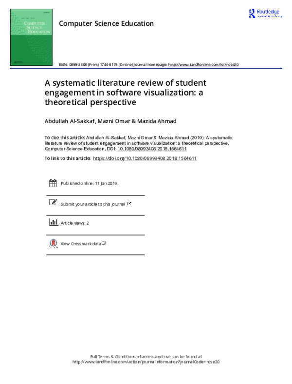 (PDF) A systematic literature review of student engagement in software ...