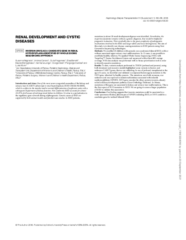 (PDF) SP039INVERSIN (Invs) as a Candidate Gene in Renal Hypodysplasia ...