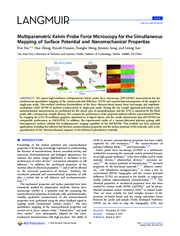 (PDF) Multiparametric Kelvin Probe Force Microscopy for the ...
