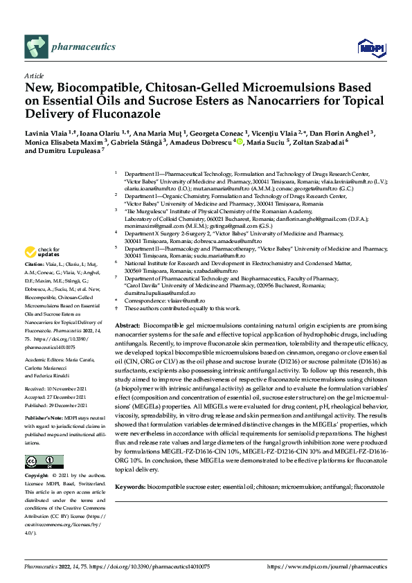 (PDF) New, Biocompatible, Chitosan-Gelled Microemulsions Based on Essential Oils and Sucrose ...