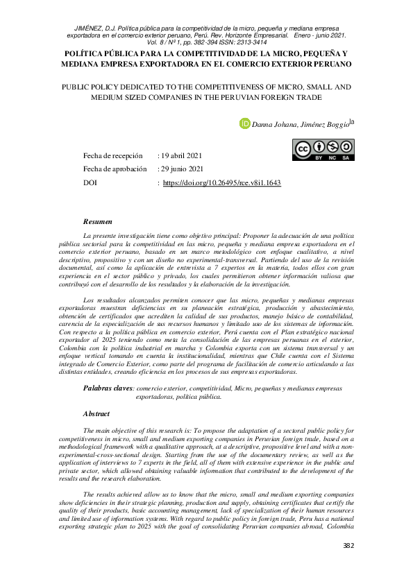 (PDF) POLÍTICA PÚBLICA PARA LA COMPETITIVIDAD DE LA MICRO, PEQUEÑA Y ...