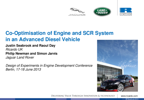 (PDF) Co-Optimisation of Engine and SCR System in an Advanced Diesel ...