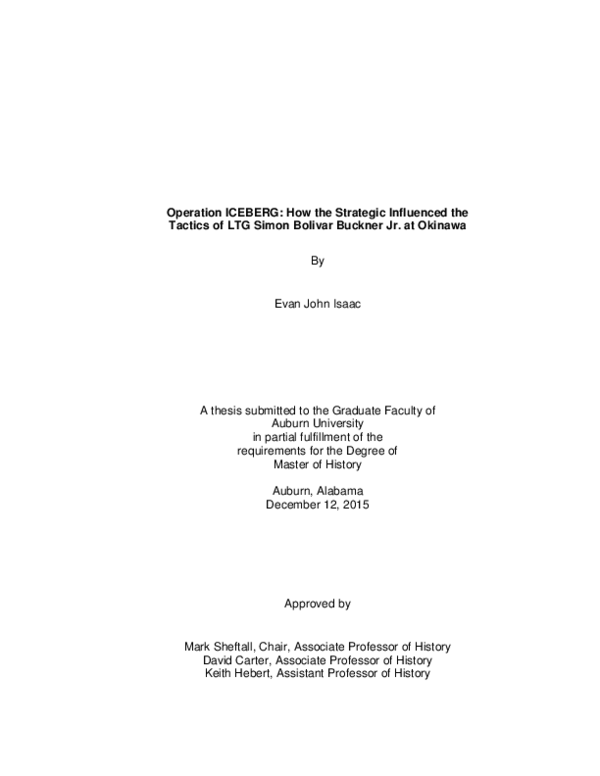 (PDF) Operation ICEBERG: How the Strategic Influenced the Tactics of ...